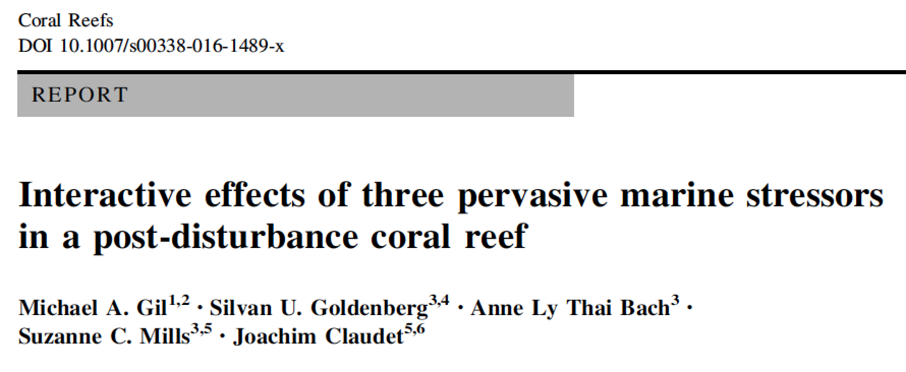 Mike’s paper with our CRIOBE colleagues was published! – Osenberg Lab